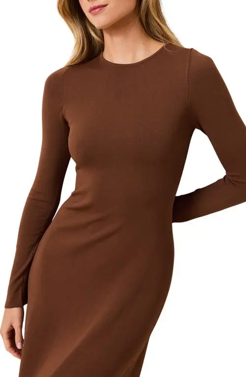Solid & Striped The Dora Long Sleeve Knit Maxi Dress - Coconut