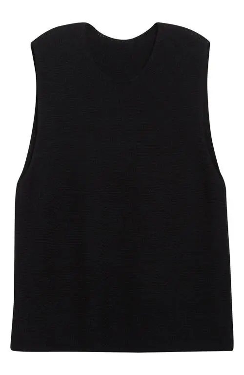 Issey Miyake Rustic Knit Sweater Vest - Black
