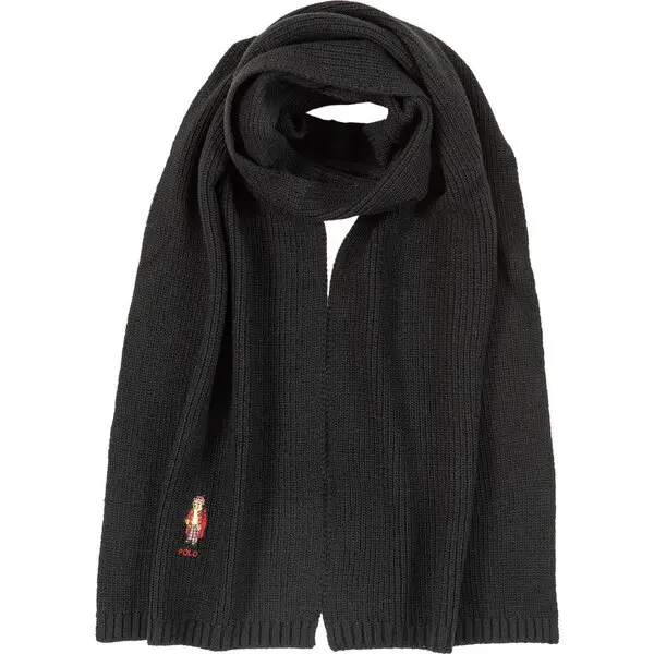 Ralph Lauren Holiday Bear Scarf - Polo Black