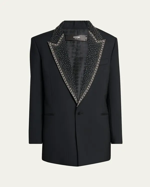 Amiri Sequin Peak Lapel Oversized Blazer