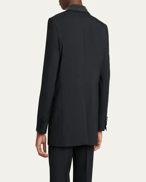 Amiri Sequin Peak Lapel Oversized Blazer