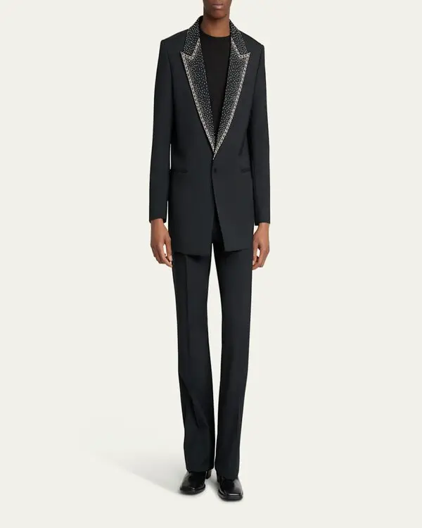 Amiri Sequin Peak Lapel Oversized Blazer