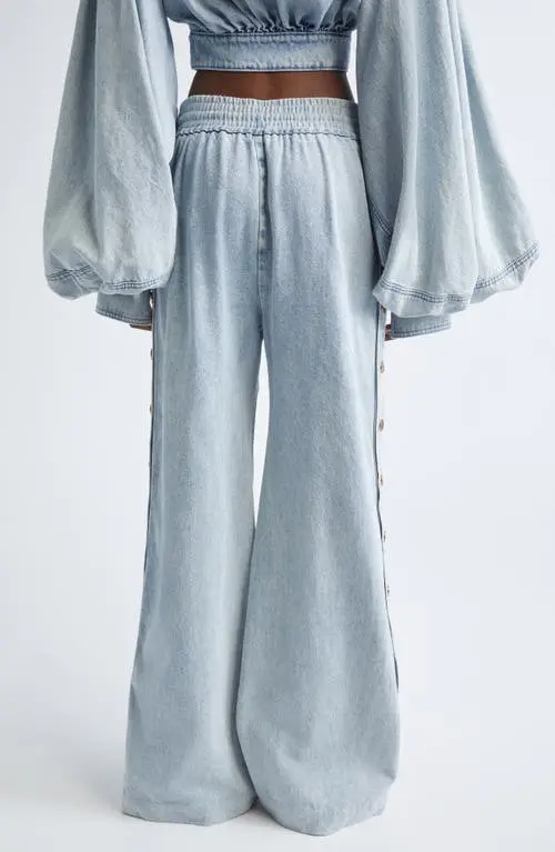 Zimmermann Rebellion Snap Detail Wide Leg Jeans