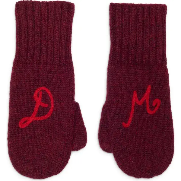 DAMSON MADDER Knit Mittens - Burgundy