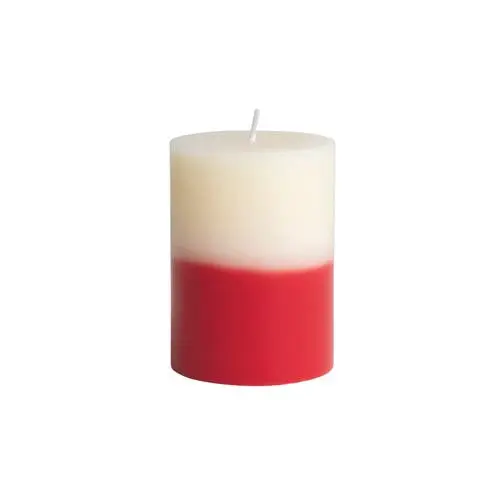 STORIED HOME Unscented Two-tone Pillar Candle