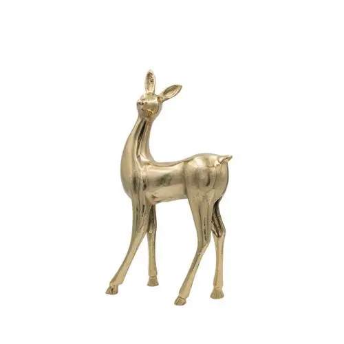 STORIED HOME Cast Aluminum Deer - Gold
