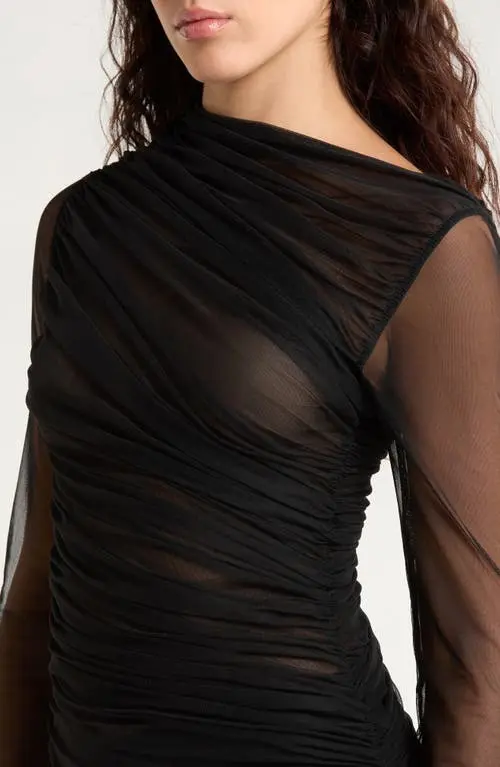 FRAME The Draped Sheer Top