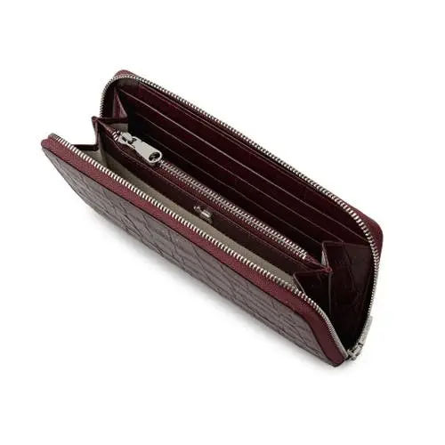 RADLEY Dukes Placefaux Croc Zip Around Wallet - Dark Cherry