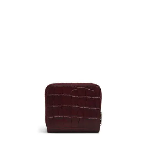 RADLEY Dukes Placefaux Croc Zip Around Wallet - Dark Cherry