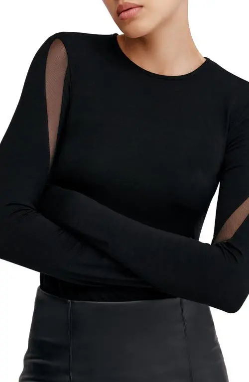MARCELLA Alley Mesh Long Sleeve Top