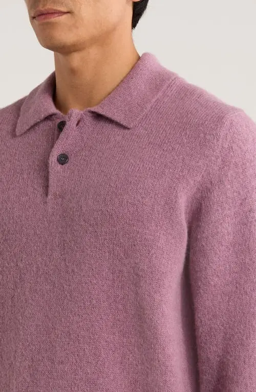 CORRIDOR Brushed Baby Alpaca Blend Polo Sweater