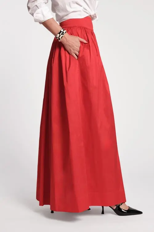 FRANCES VALENTINE Full-length Ball Skirt - Red