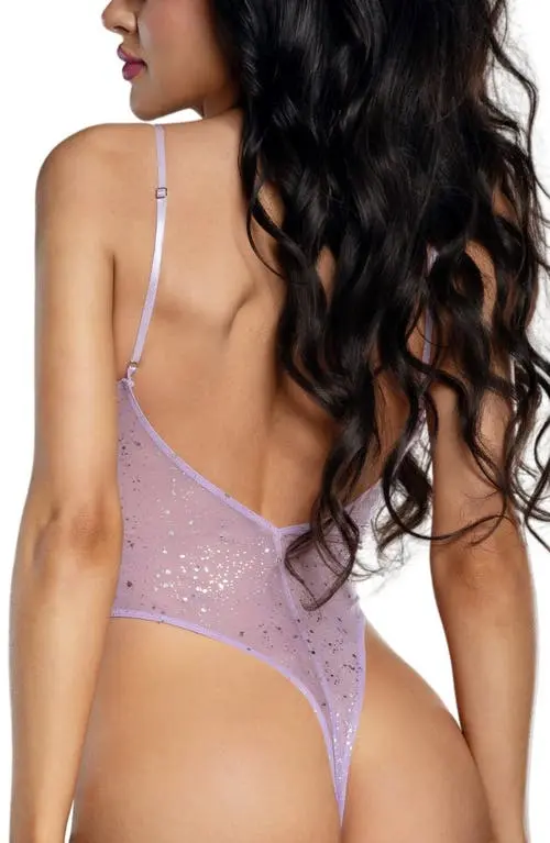 DREAMGIRL Ombré Glitter Mesh Sheer Teddy
