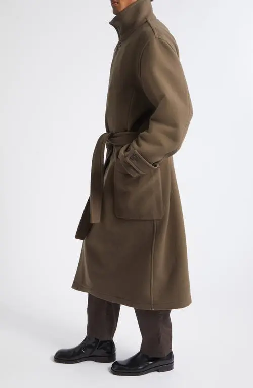 LEMAIRE Double Face Wool Wrap Coat - Thyme