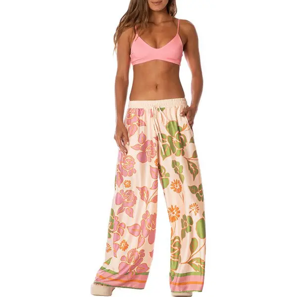MAAJI Floating Blooms Ophelia Cover-up Drawstring Pants - Beige Floral
