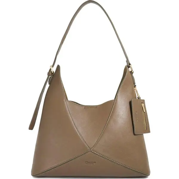 Dune London Dinidearest Leather Shoulder Bag - Khaki