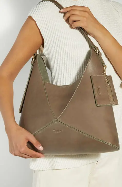 Dune London Dinidearest Leather Shoulder Bag - Khaki
