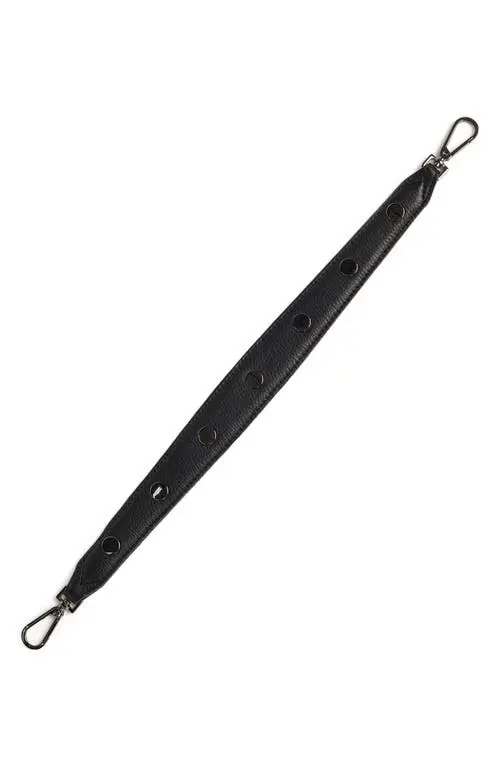 HAMMITT Rivet Leather Bag Strap - Black/gunmetal