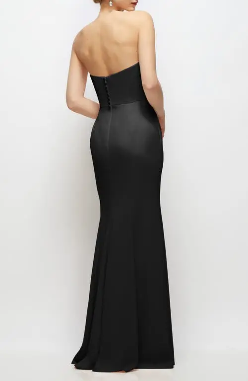 After Six Strapless Tuxedo Gown - Black