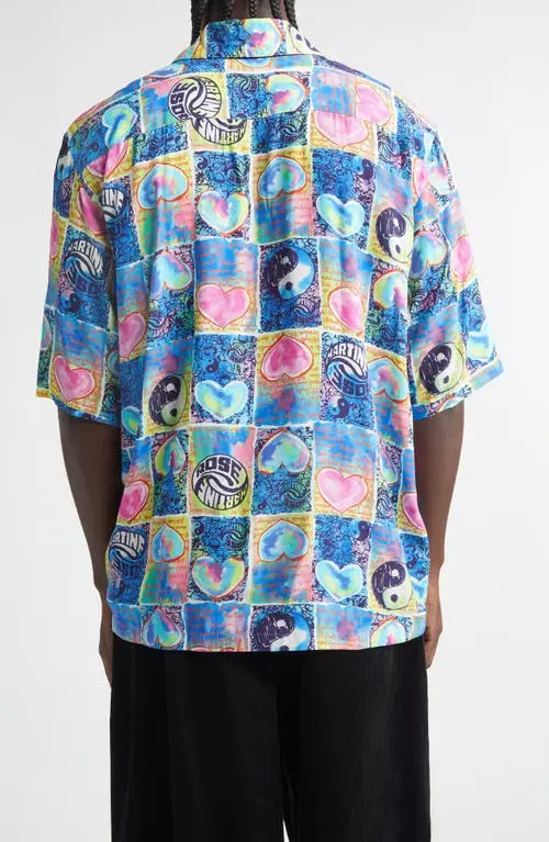 Martine Rose Hearts Boxy Button-up Shirt
