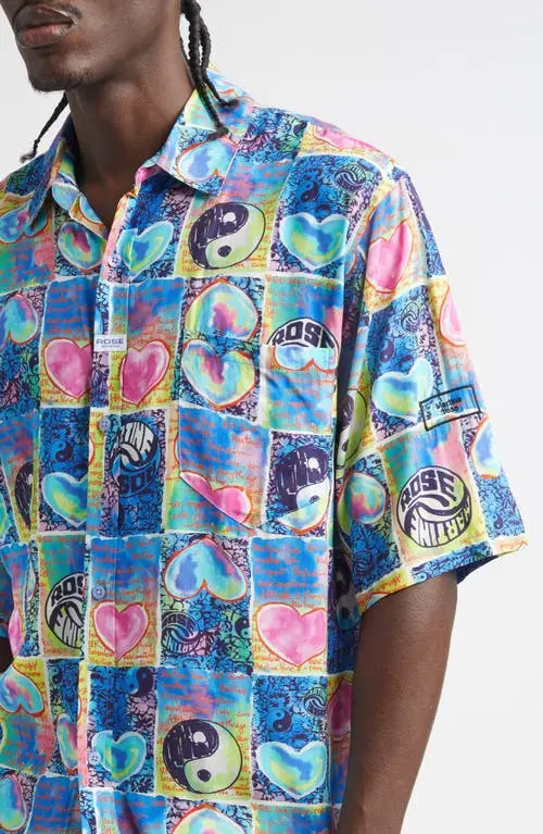 Martine Rose Hearts Boxy Button-up Shirt