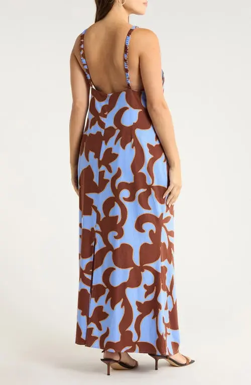SUGARLIPS Briley Abstract Print Open Back Dress