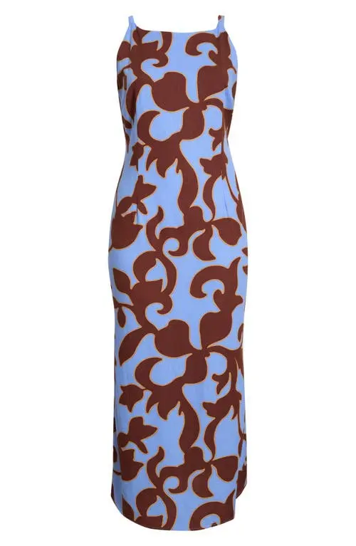 SUGARLIPS Briley Abstract Print Open Back Dress