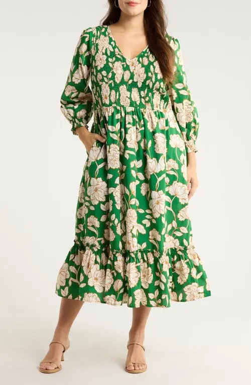 SUGARLIPS Lucena Smocked Maxi Dress