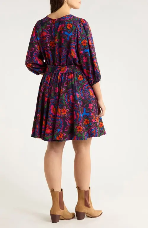 SUGARLIPS Floral Print Minidress
