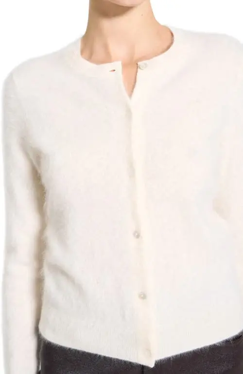 Theory Brushed Cashmere Cardigan - Ivory