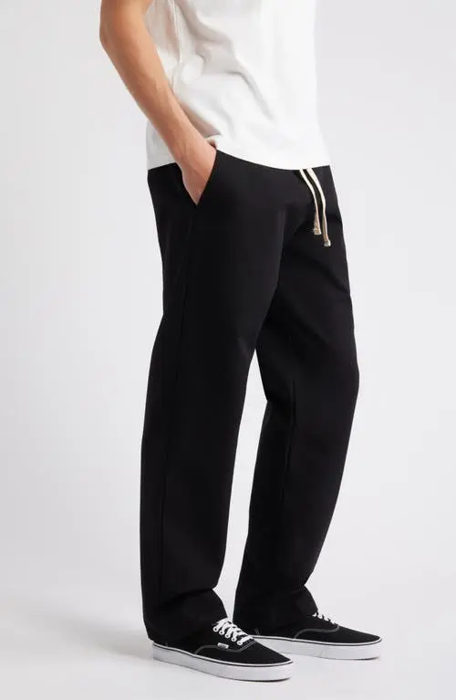 STANDARD ISSUE Cotton Canvas Drawstring Slacker Pants - Black