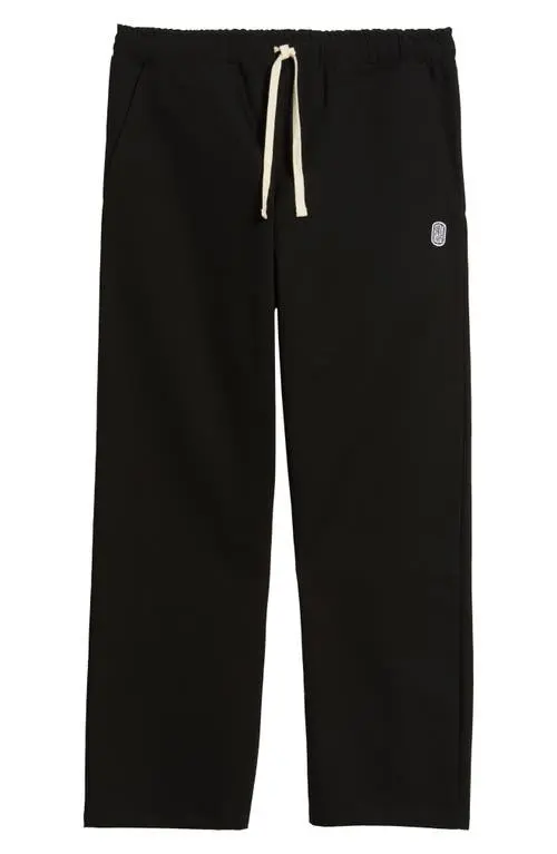 STANDARD ISSUE Cotton Canvas Drawstring Slacker Pants - Black