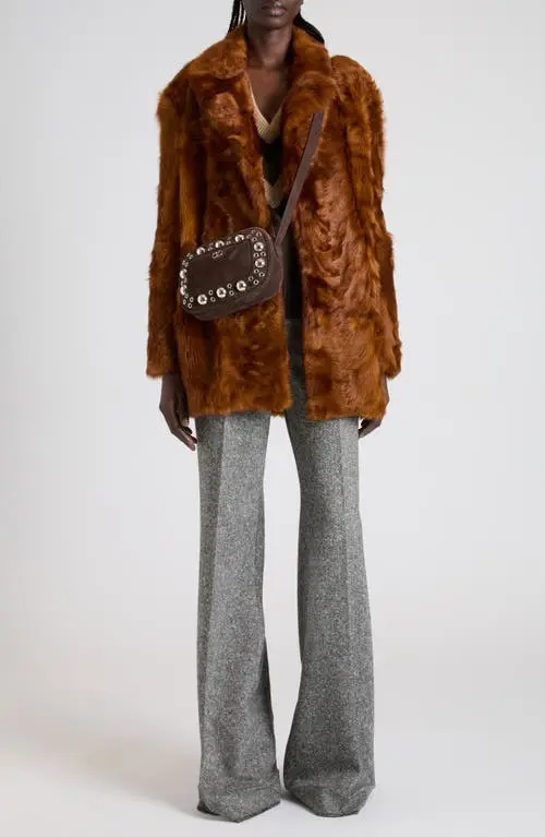 Valentino Garavani Genuine Curly Shearling Coat