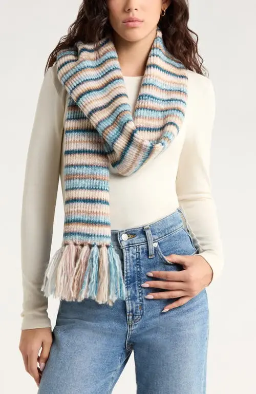 Treasure & Bond Melange Knit Scarf - Teal Surf