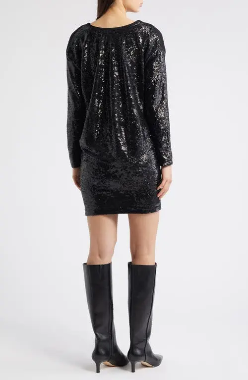 BOSS Sequin Long Sleeve Dress