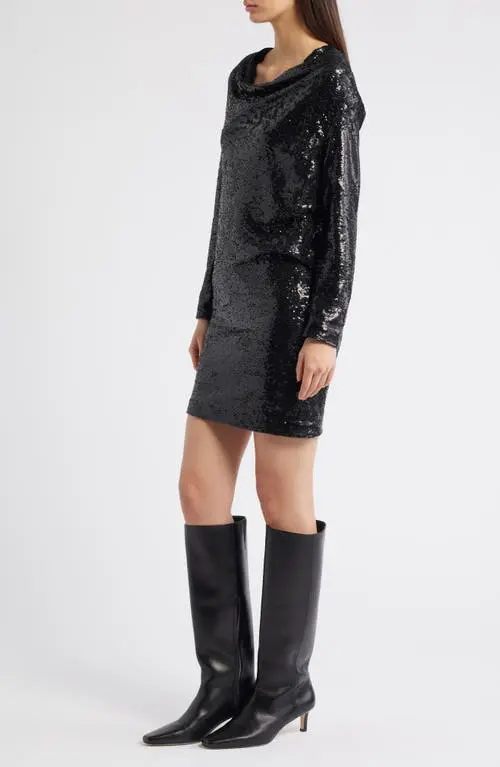 BOSS Sequin Long Sleeve Dress