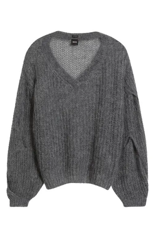 BOSS V-neck Mohair-blend Sweater