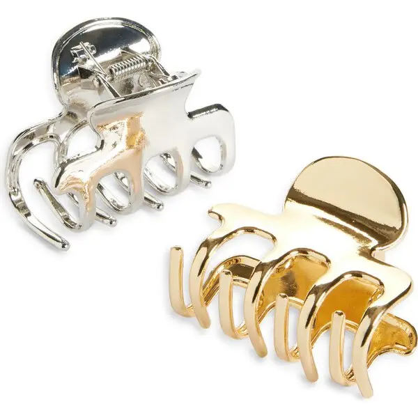 Tasha 2-pack Mini Jaw Clips - Gold Silver
