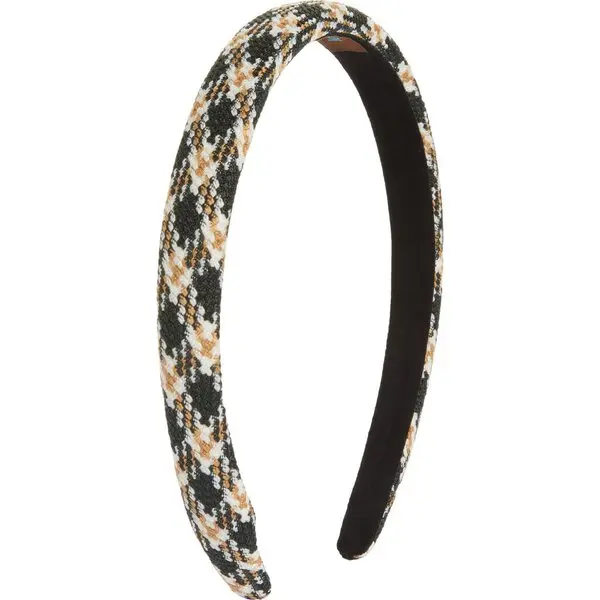 Tasha Plaid Headband - Black Multi