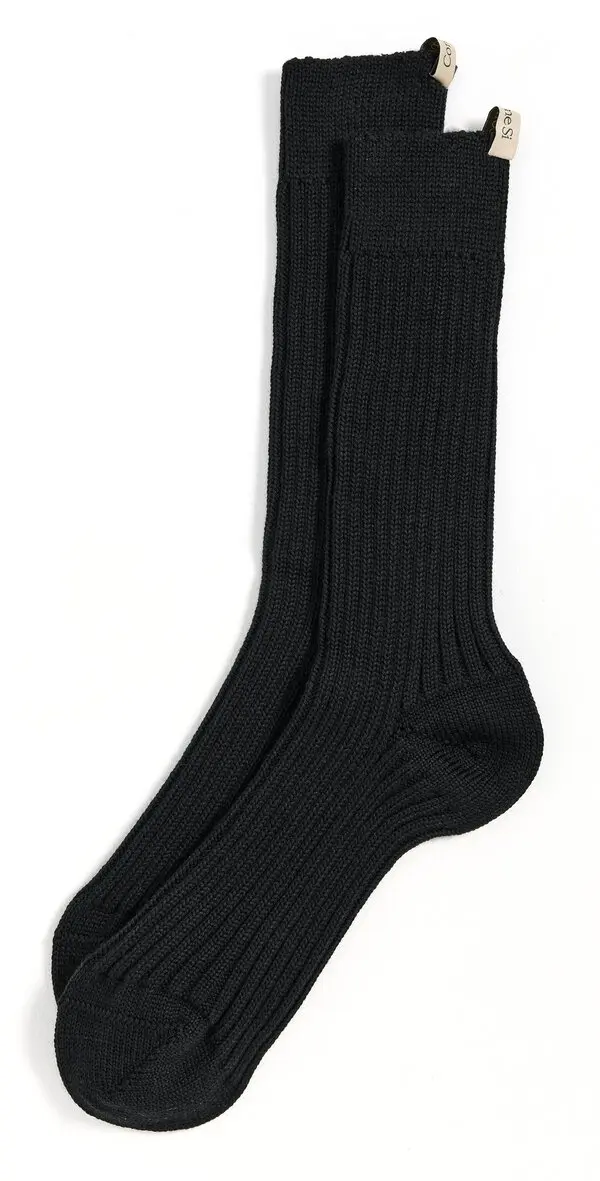 Comme Si The Merino Chunky Socks - Black
