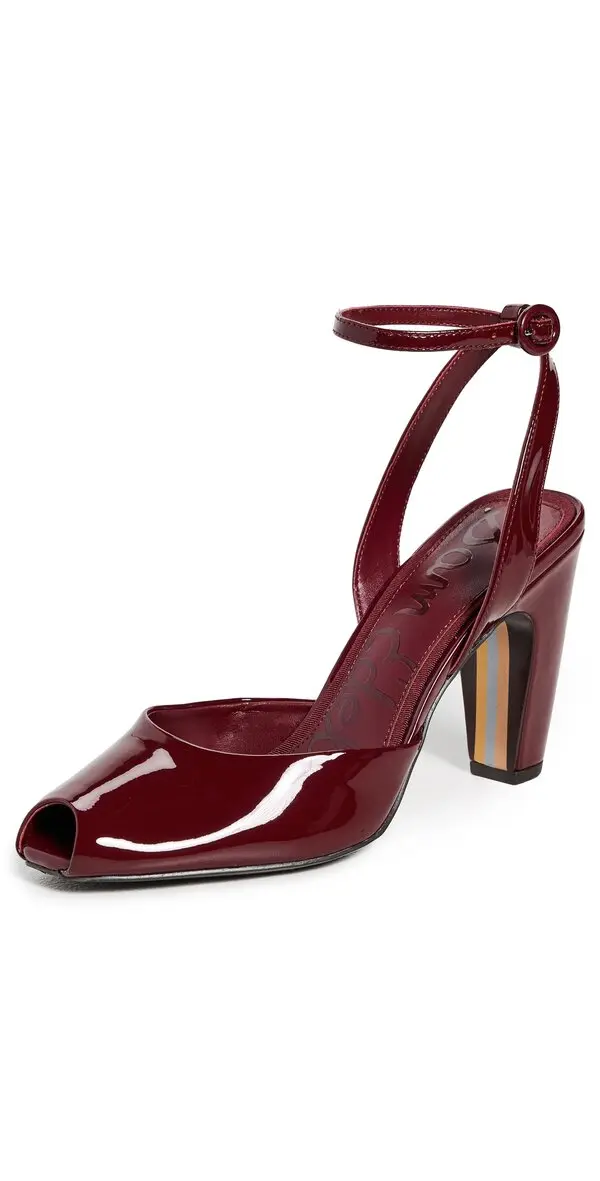 Sam Edelman Wrenna Buckled Pumps - French Merlot