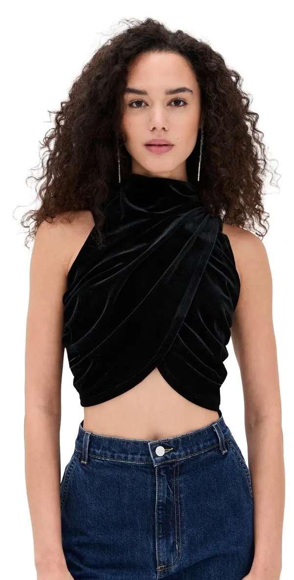 LE BOP Mel Velvet Top - Black