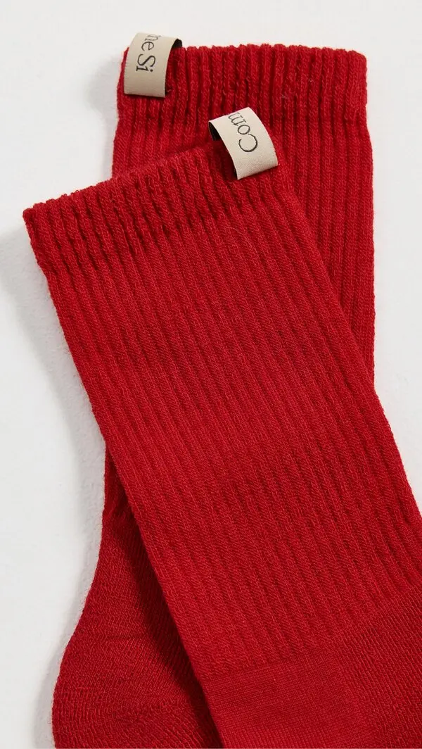 Comme Si The Merino Tube Socks - Ruby Red