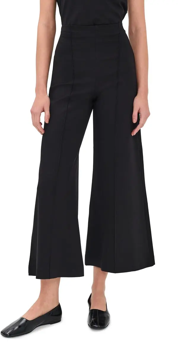 RIPLEY RADER Ponte Knit Cropped Wide Leg Pant