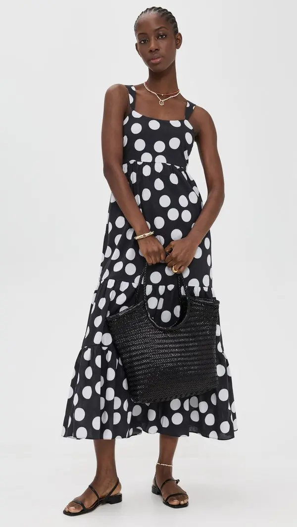 Playa Lucila Polka-dot Maxi Dress