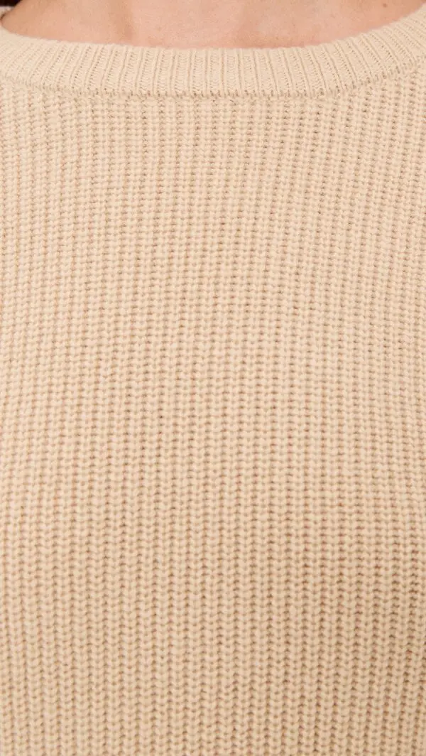 LE BOP Noelle Ribbed Wool Sweater - Macaroon