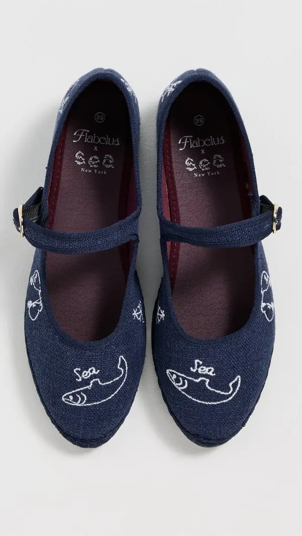 FLABELUS X Sea Nyc Mary Jane Flats