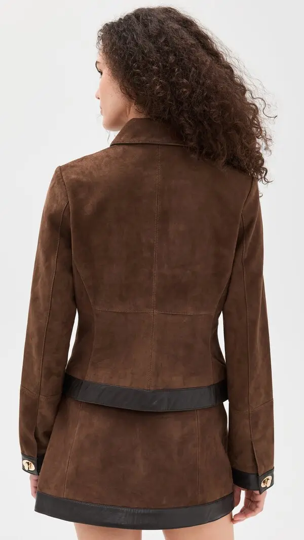 Retrofete Nanna Leather Jacket - Chocolate/tobacco