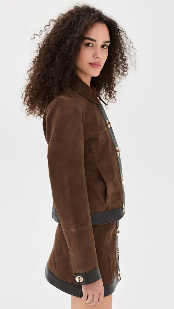 Retrofete Nanna Leather Jacket - Chocolate/tobacco