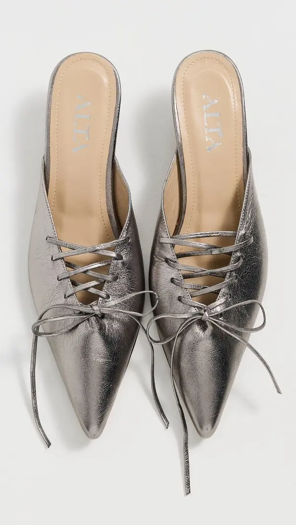 ALTA Lace-up Kitten Heel Pumps
